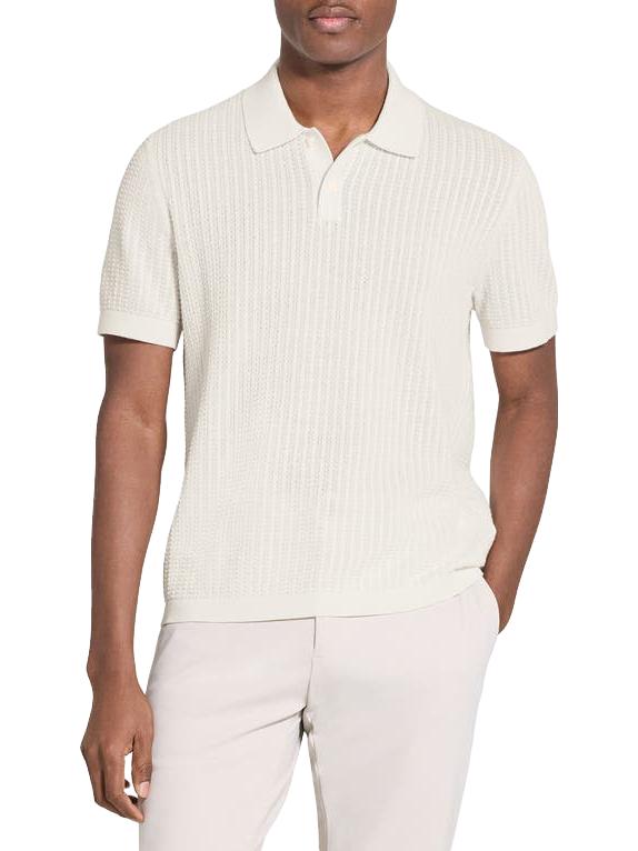 THEORY tactile cotton polo